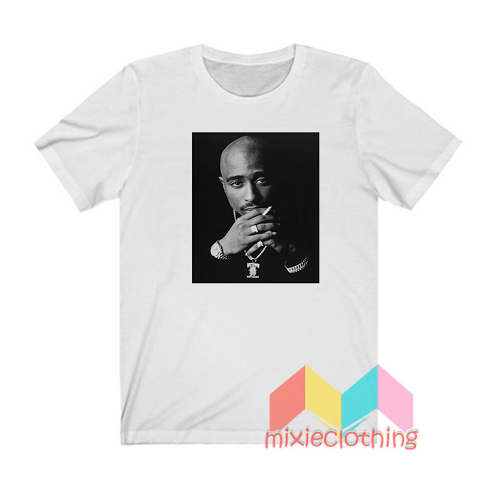 Get it now Tupac Shakur 2pac Smoke T shirt - Mixieclothing.com
